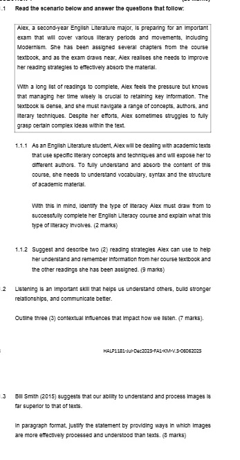 1. Read the scenario below and answer the | StudyX