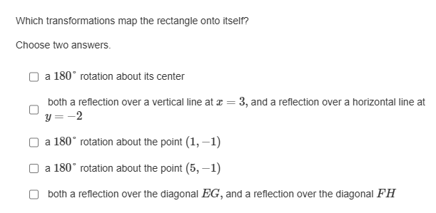 Examine rectangle $EFGH$, then answer the | StudyX