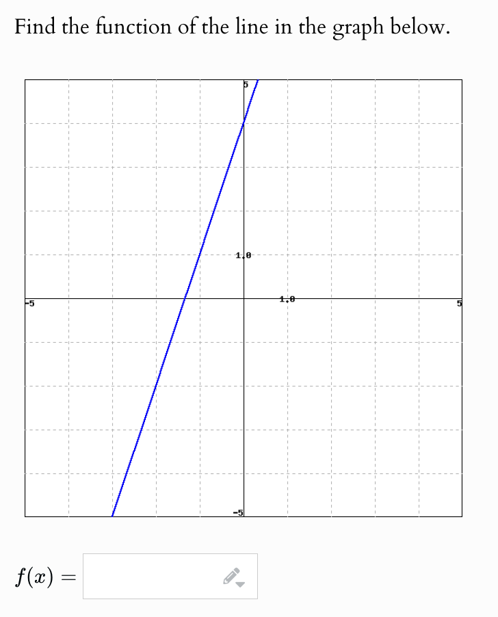 Find the function of the line in the graph | StudyX