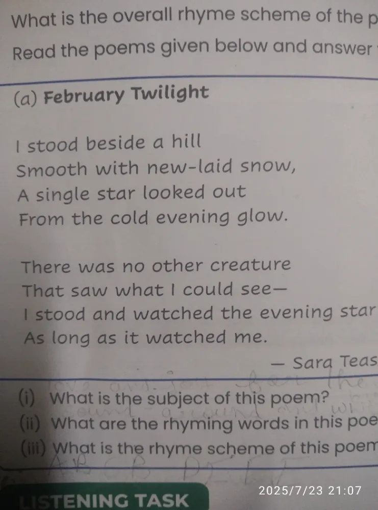 What is the overall rhyme scheme of the p | StudyX