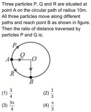 Three particles P, Q and R are situated at | StudyX
