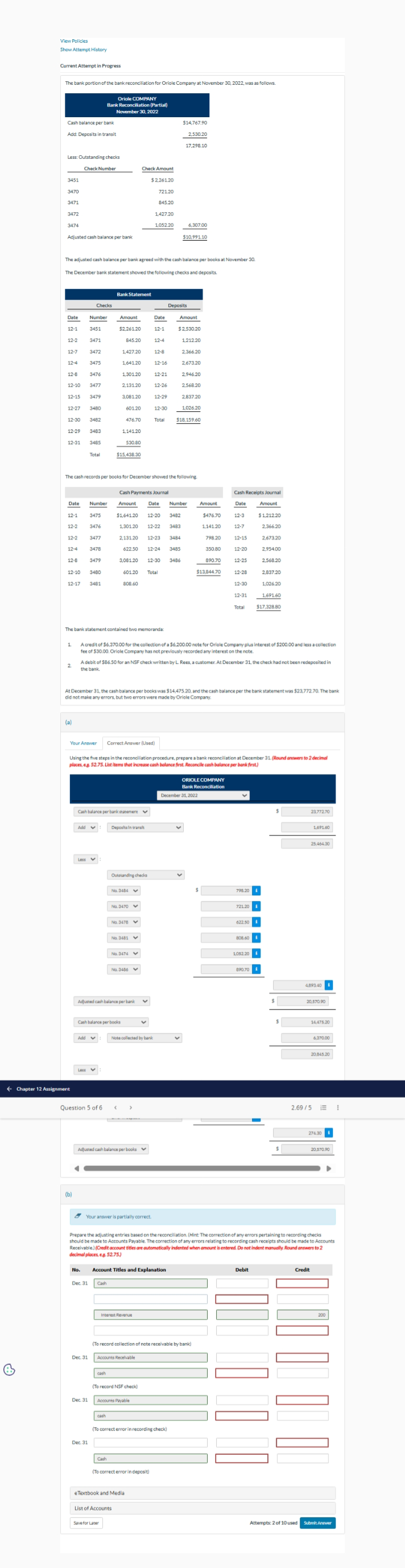 Prepare the adjusting entries based on the | StudyX