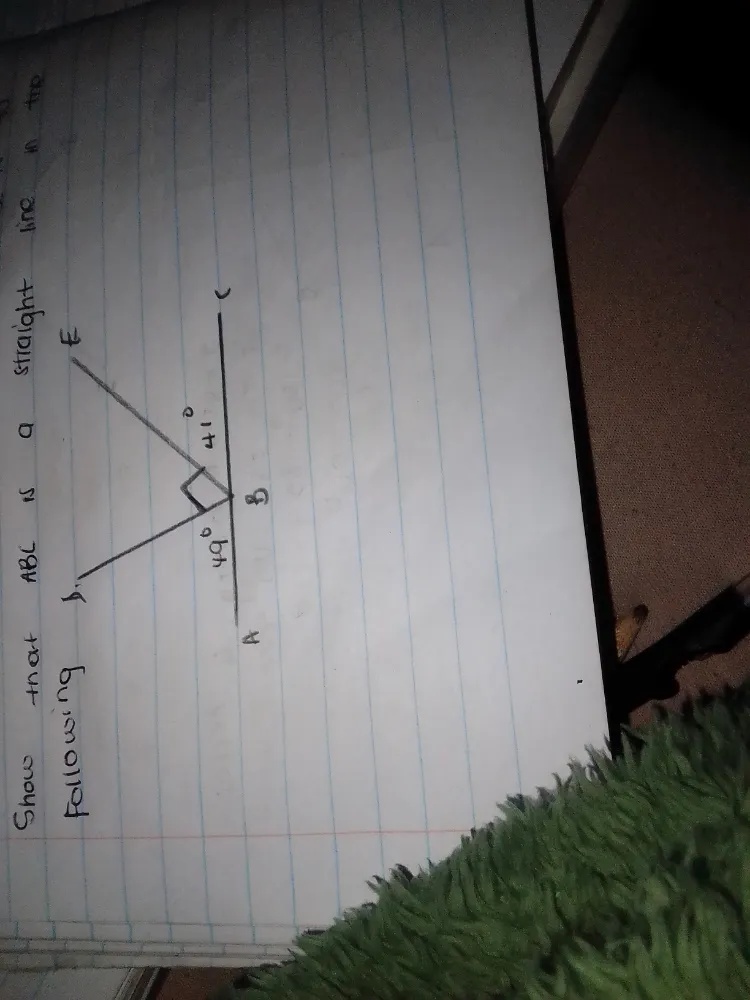 Show that ABC is a straight line. 49° 41°
