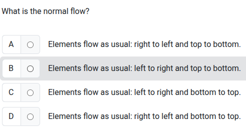 What is the normal flow? A Elements flow as | StudyX