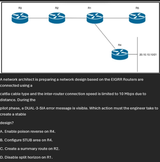 A network architect is preparing a network
