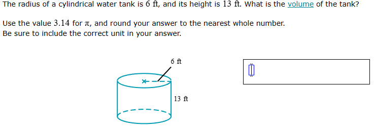 The radius of a cylindrical water tank is 6 | StudyX