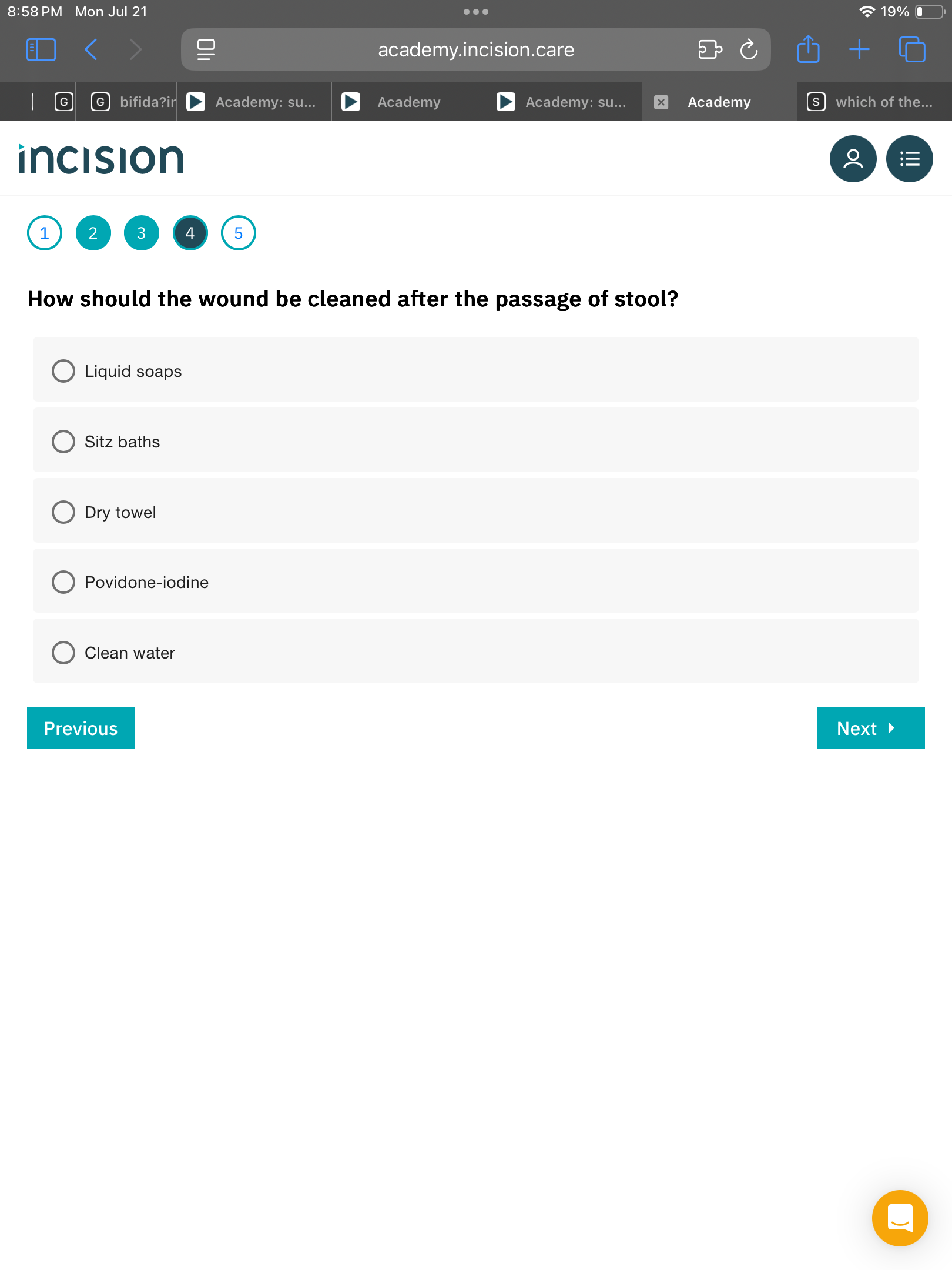 How should the wound be cleaned after the | StudyX