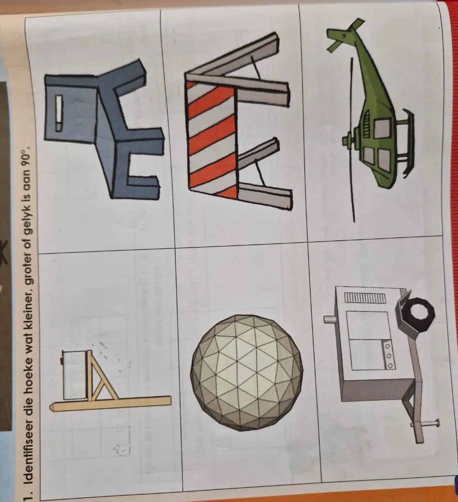 Identifiseer die hoeke wat kleiner, groter