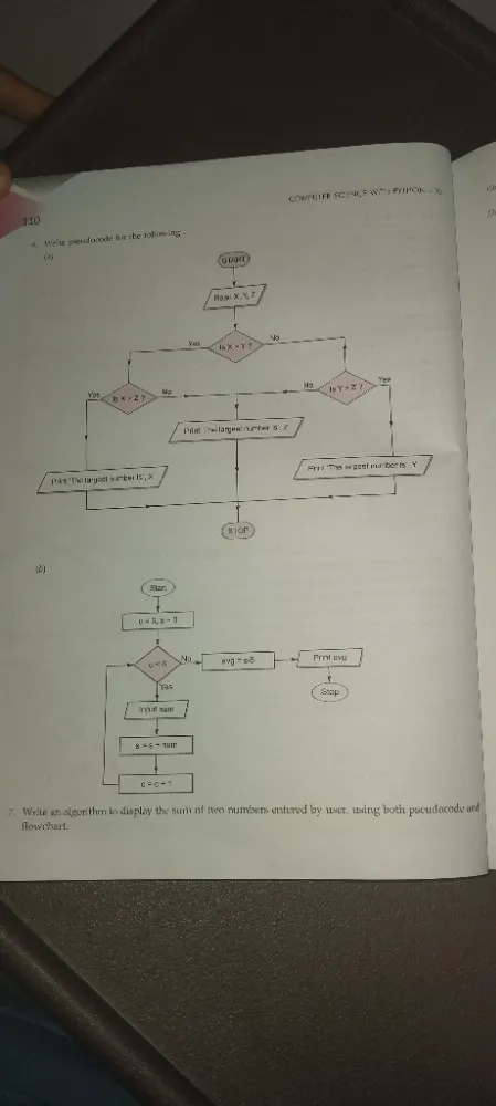 6. Write pseudocode for the following: (a) | StudyX