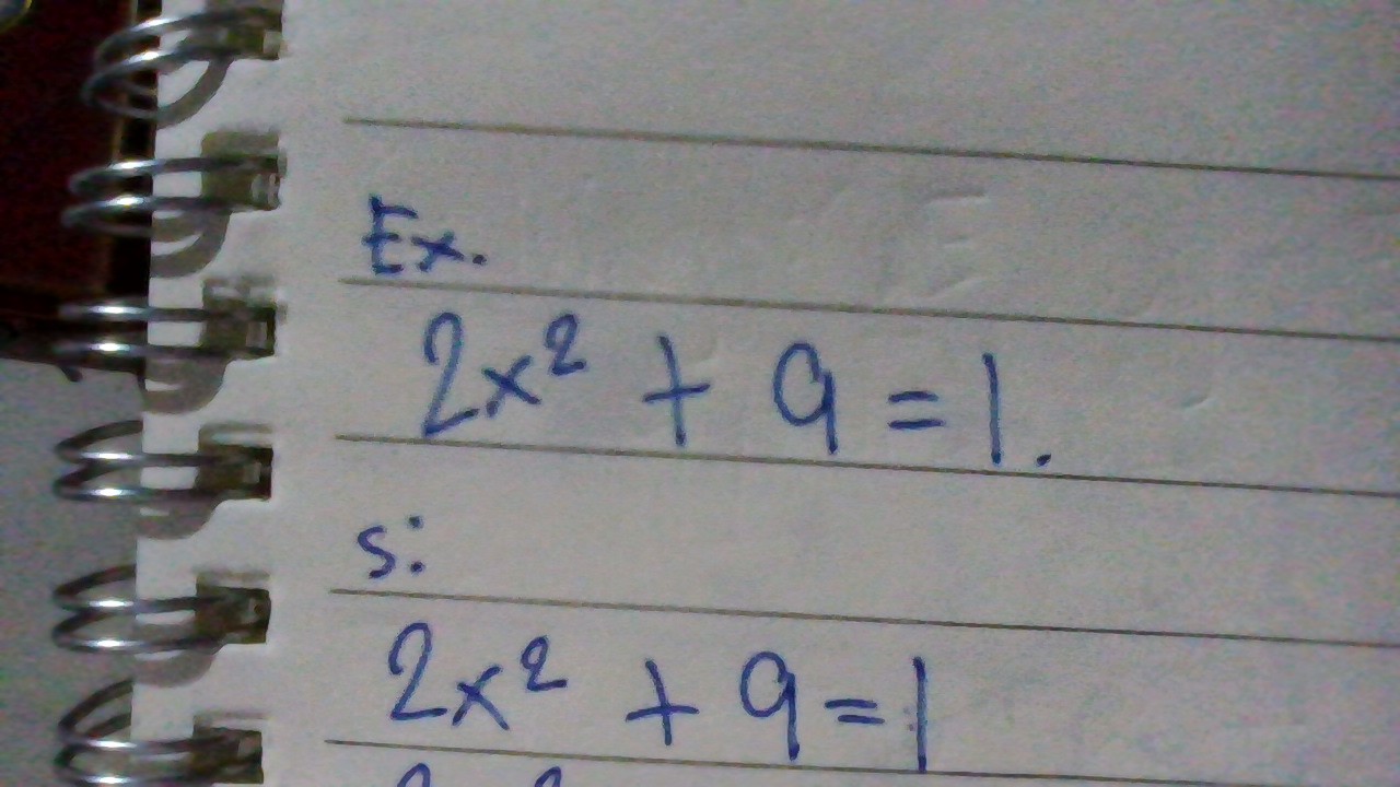 Solve the quadratic equation: 2x^2 + 9 = 1 | StudyX