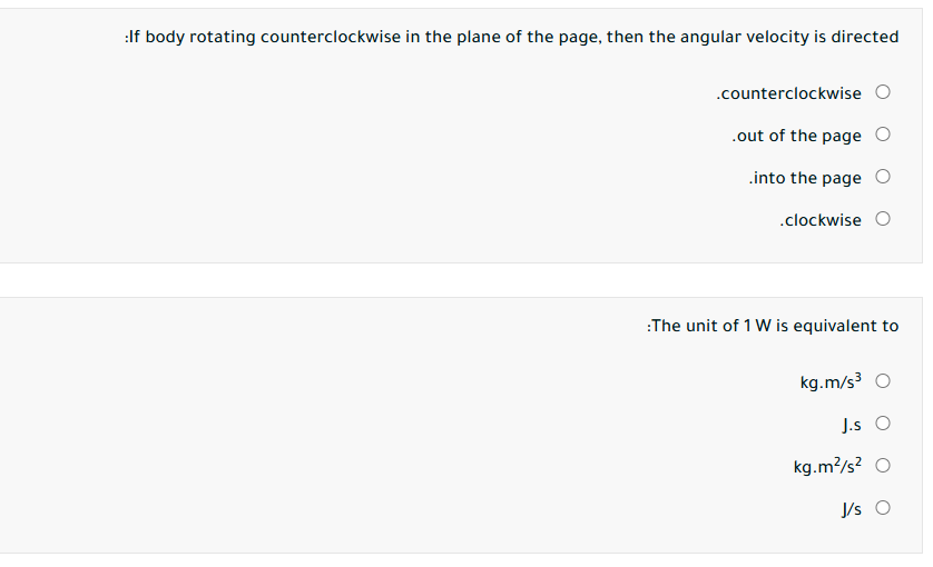 If body rotating counterclockwise in the | StudyX