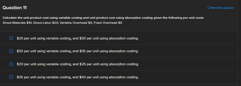 Calculate the unit product cost using | StudyX