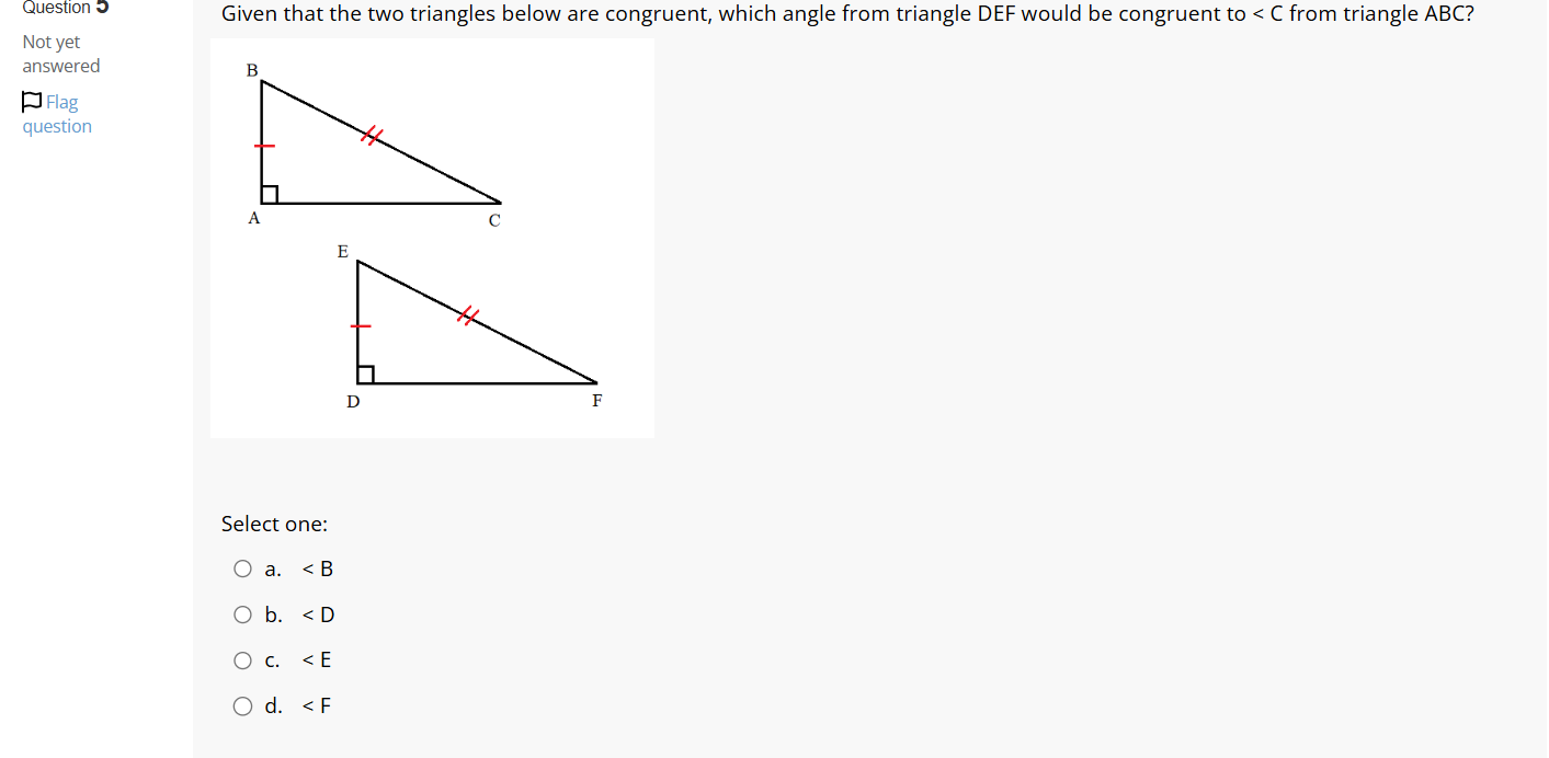 Given that the two triangles below are | StudyX
