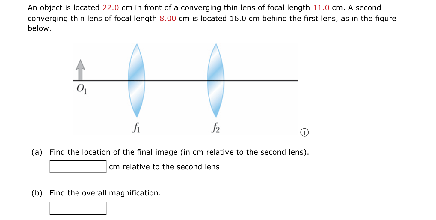 An object is located 22.0 cm in front of a | StudyX