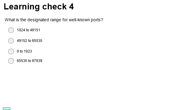 What is the designated range for well-known | StudyX