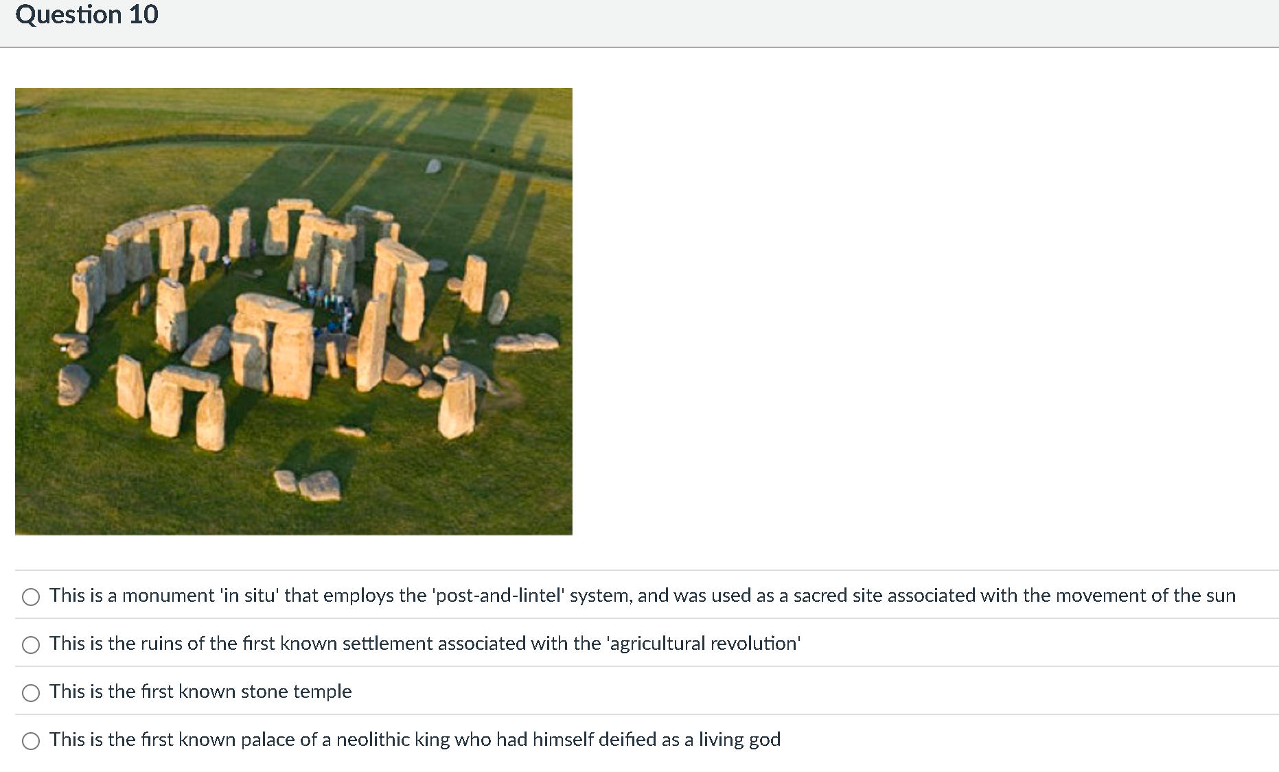 This is a monument 'in situ' that employs | StudyX