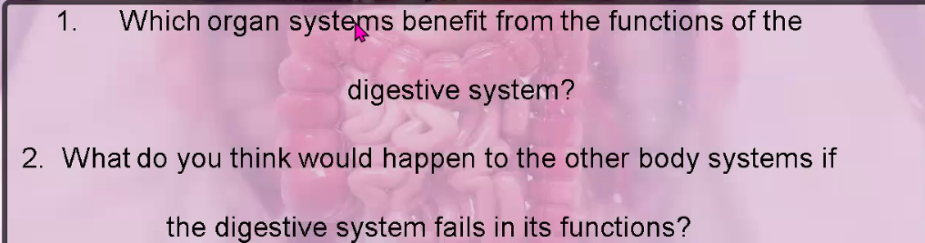 1. Which organ systems benefit from the | StudyX