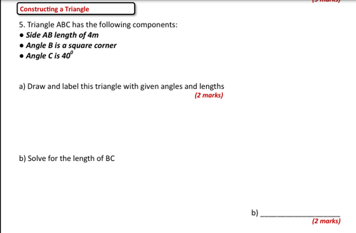 5. Triangle ABC has the following | StudyX