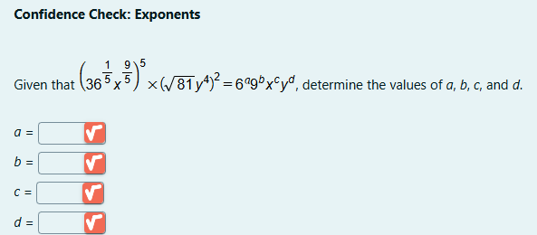 Given that $ (36^{ {1}{5}} x^{ {9}{5}} )^{5} | StudyX
