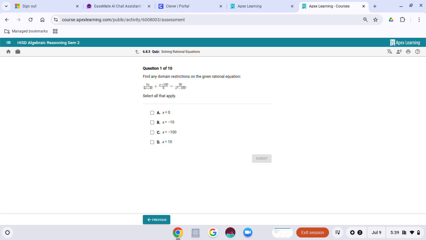 Find any domain restrictions on the given | StudyX