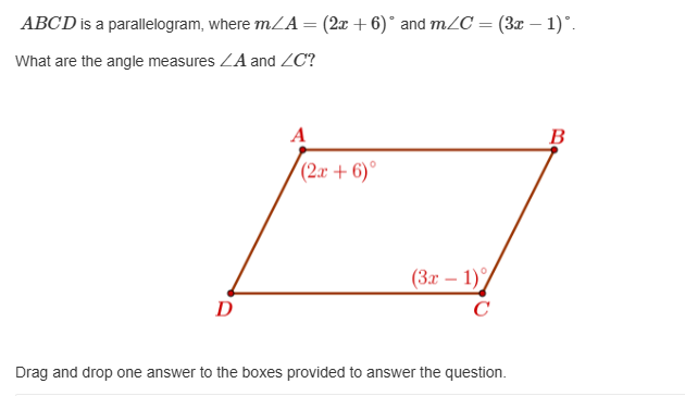 $ {ABCD is a parallelogram, where } m A = | StudyX