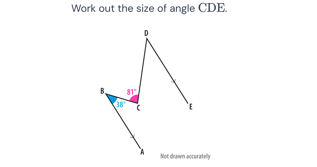 Work out the size of angle CDE. In the | StudyX