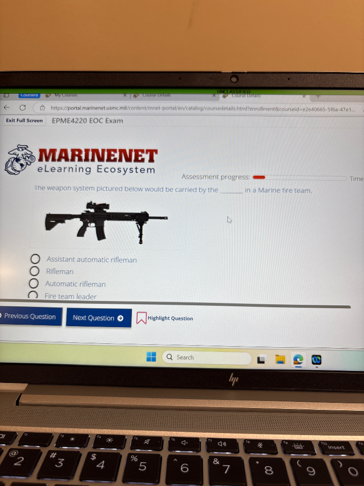 The weapon system pictured below would be | StudyX