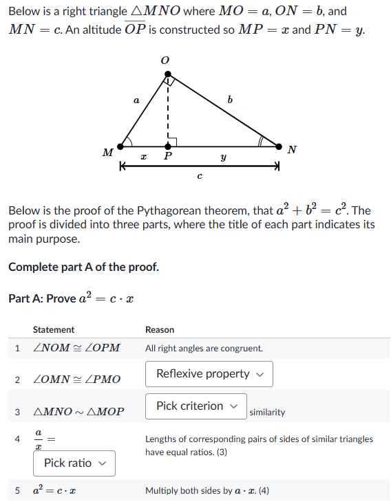 Below is a right triangle $ MNO$ where $MO | StudyX