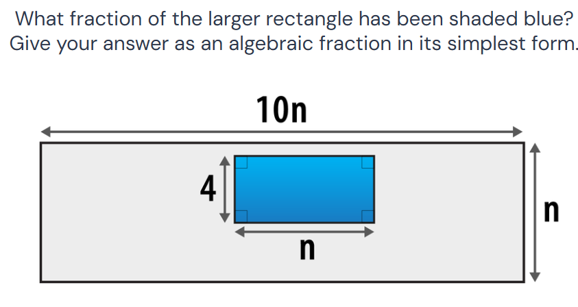 What fraction of the larger rectangle has | StudyX