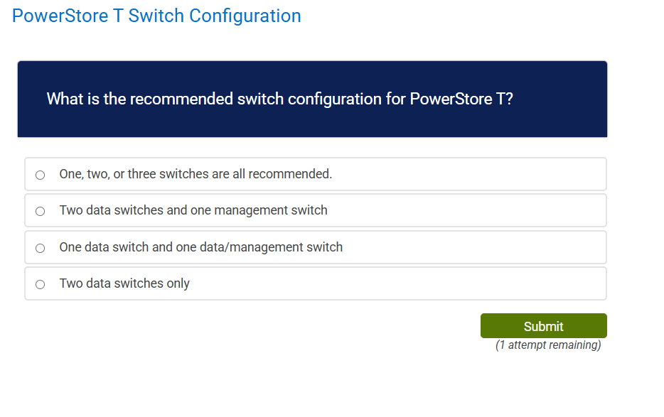 What is the recommended switch configuration | StudyX
