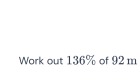 Calculate 136% of 92 meters