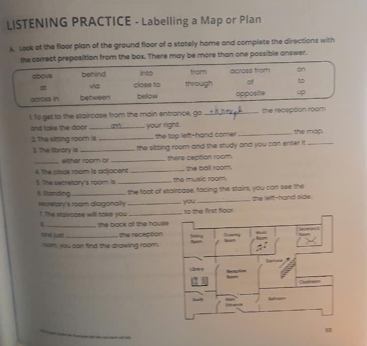 LISTENING PRACTICE - Labelling a Map or Plan | StudyX
