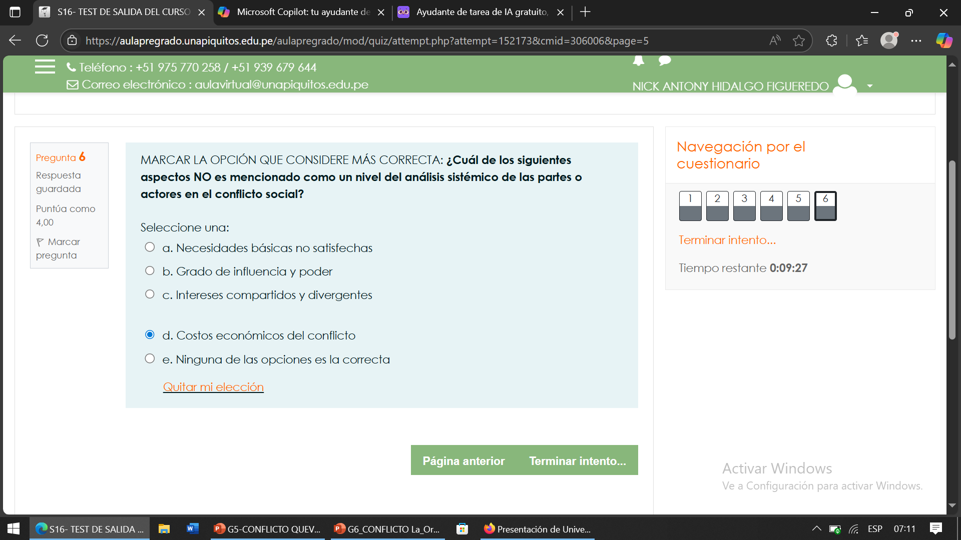MARCAR LA OPCIÓN QUE CONSIDERE MÁS CORRECTA: | StudyX