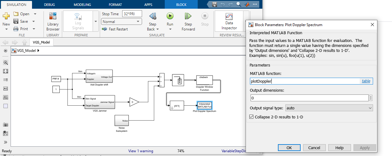 The Simulink model uses an "Interpreted | StudyX
