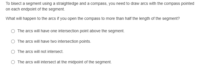 To bisect a segment using a straightedge and | StudyX