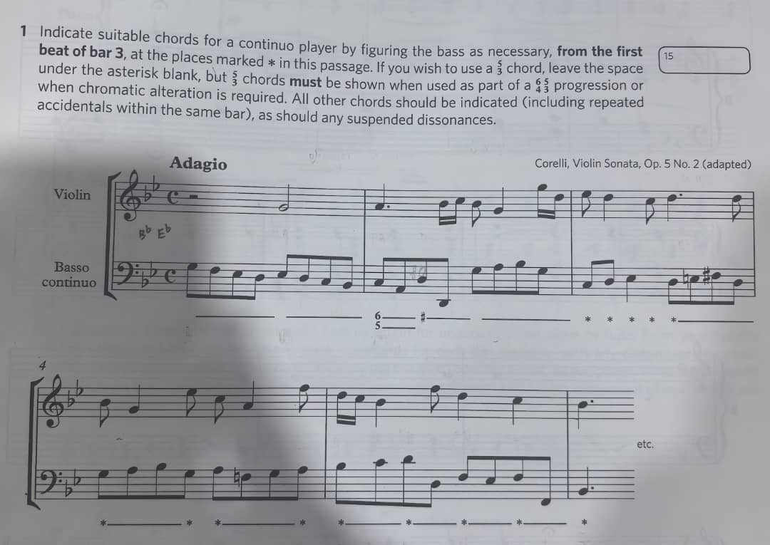 1 Indicate suitable chords for a continuo | StudyX