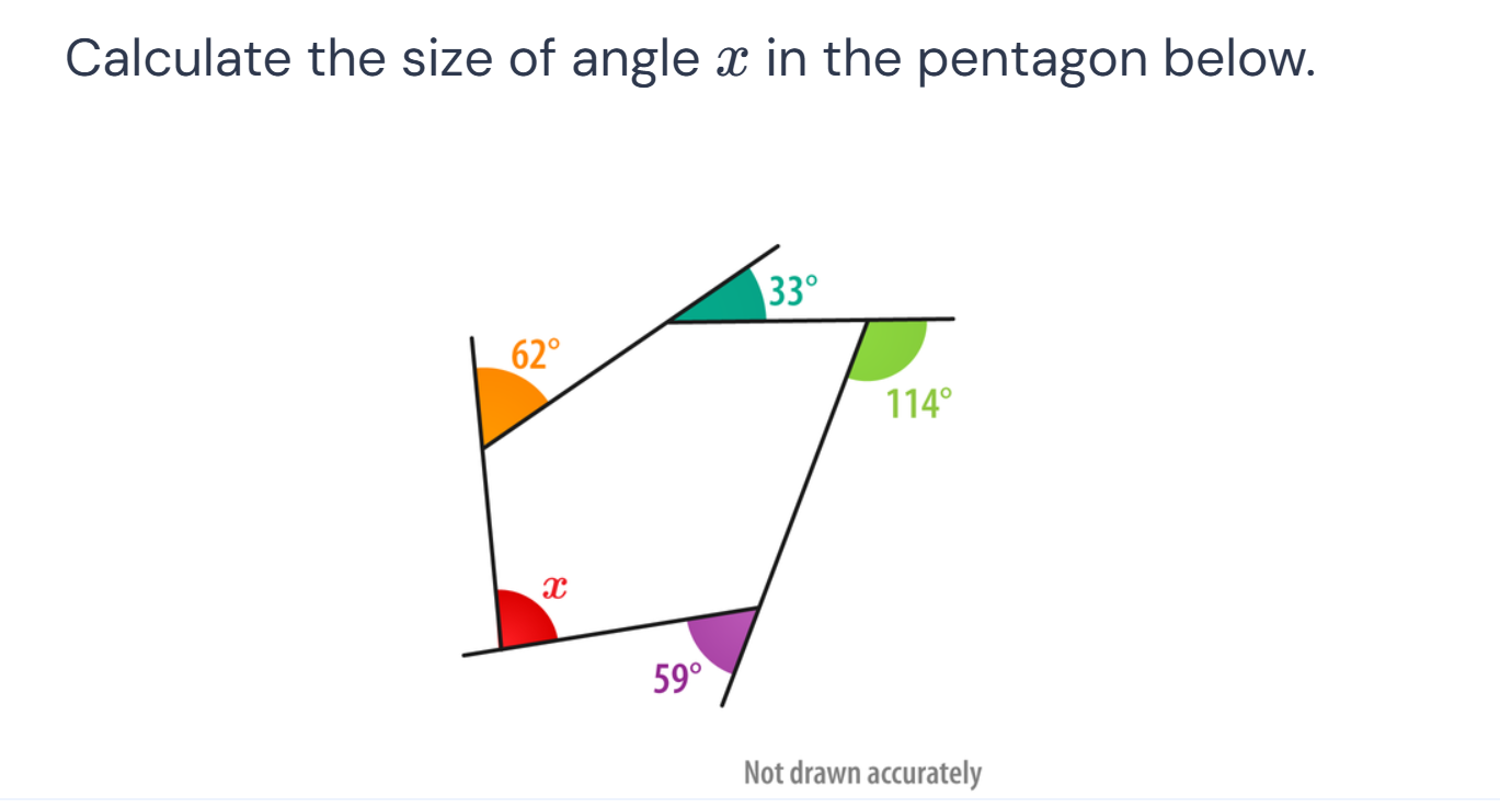 Calculate the size of angle *x* in the | StudyX
