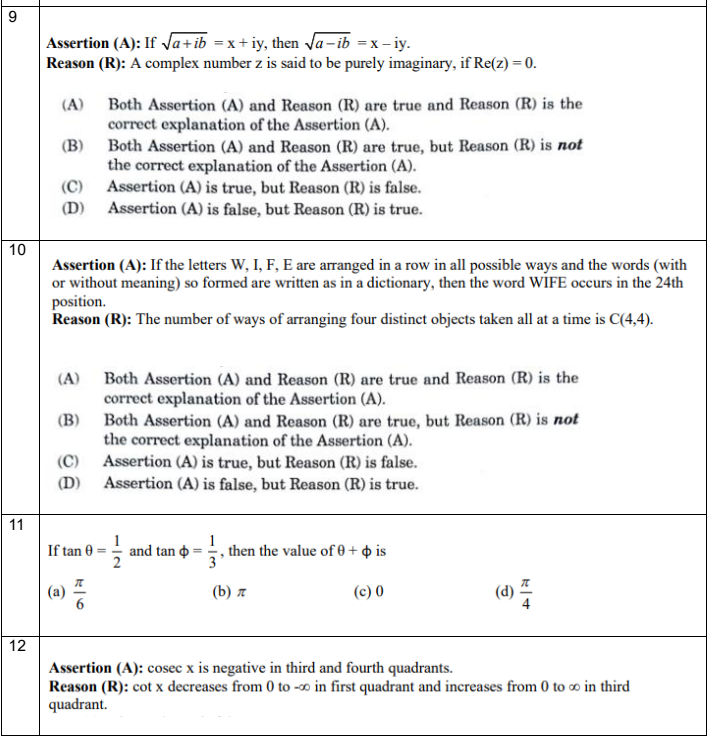 9 Assertion (A): If $ {a+ib} = x+iy$, then $ | StudyX