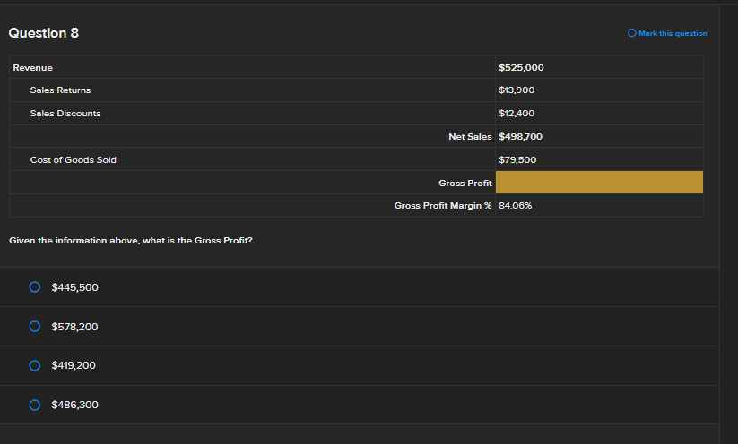 Question 8 | | | StudyX
