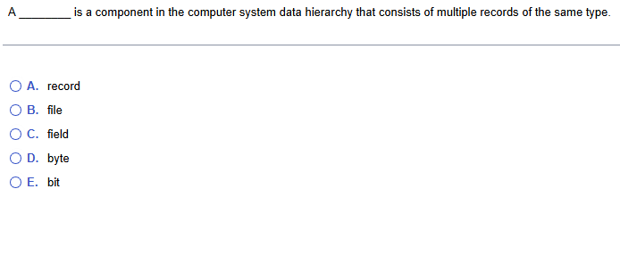 A ______ is a component in the computer | StudyX