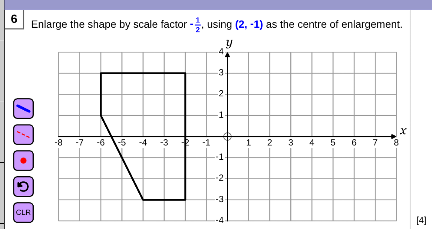 Enlarge the shape by scale factor $- | StudyX