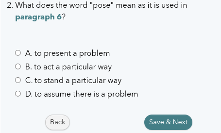 What does the word "pose" mean as it is used