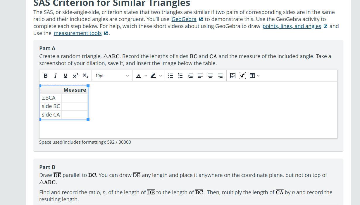 Part A Create a random triangle, $ ABC$. | StudyX