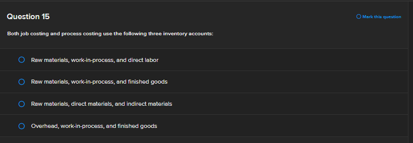 Both job costing and process costing use the | StudyX