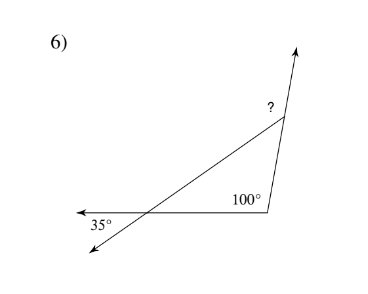 Find the missing angle in the diagram. The | StudyX