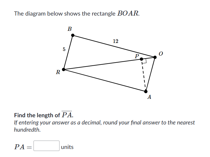 The diagram below shows the rectangle | StudyX