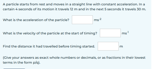 A particle starts from rest and moves in a | StudyX