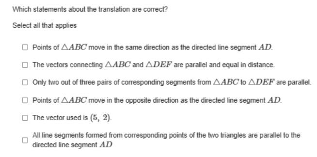 Examine $ ABC$ and its translated image $ | StudyX