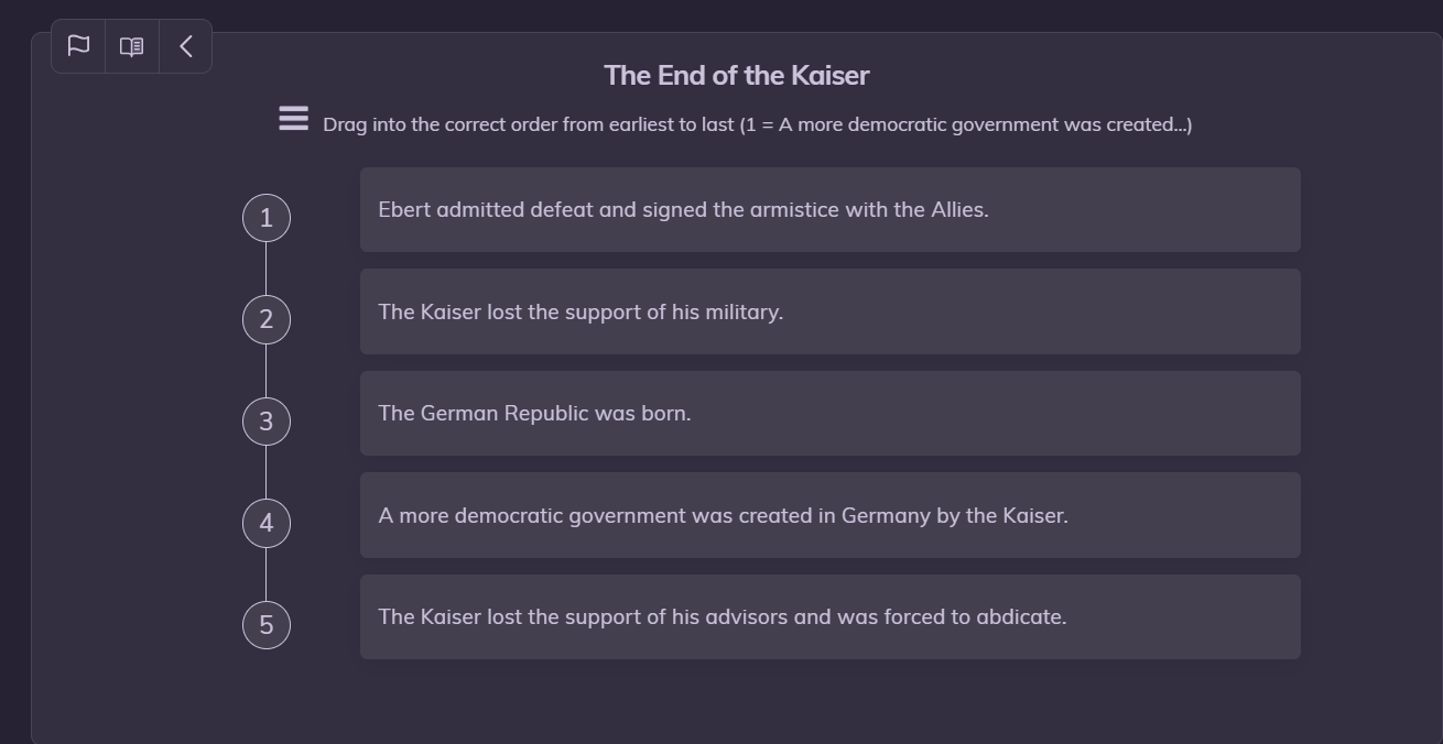 Drag into the correct order from earliest to | StudyX
