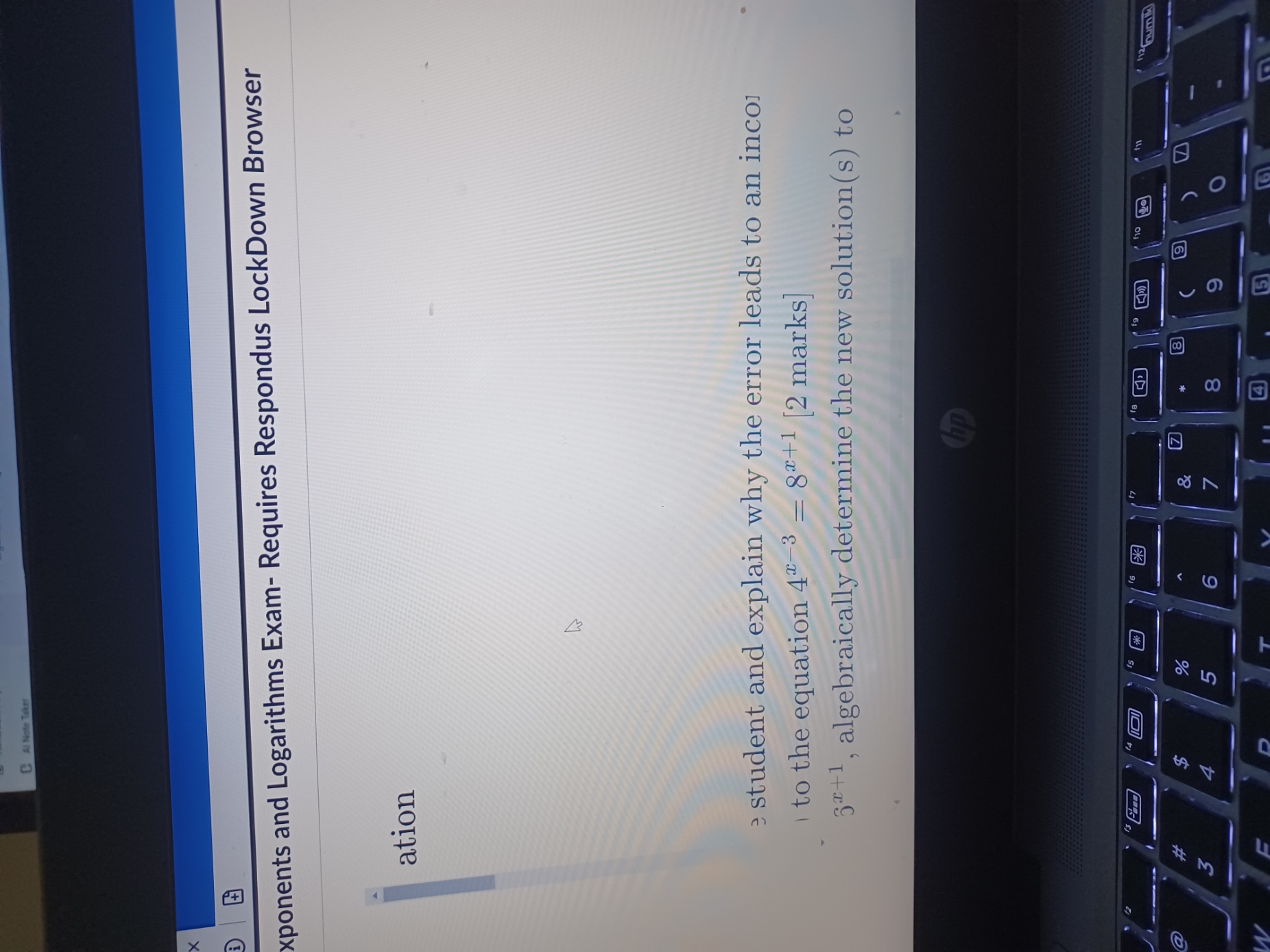 A student was asked to solve the equation | StudyX